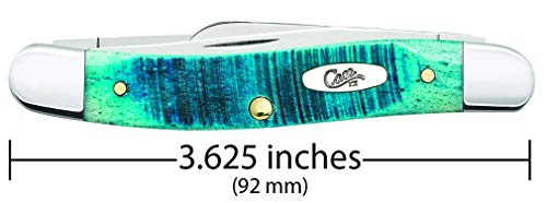 Case WR XX Pocket Knife Medium Stockman Caribbean Blue Jig Bone Item #25597 - (6318 SS) - Length Closed: 3 5/8 Inches
