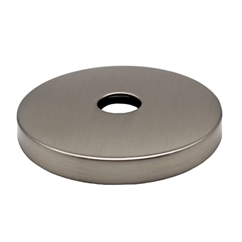 Corla 4" Modern Oversized Shower Arm Flange | Universal Replacement Escutcheon Cover Plate (Brushed Nickel)