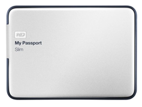 WD My Passport Slim 2TB Portable Metal External Hard Drive USB 3.0 with Auto Backup