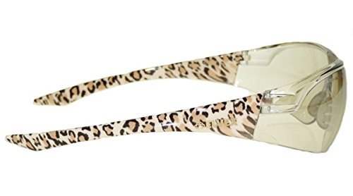 Delta Plus SG-18C-LEO Avion Safety Glasses, Clear with Leopard Temple Tips, One Size