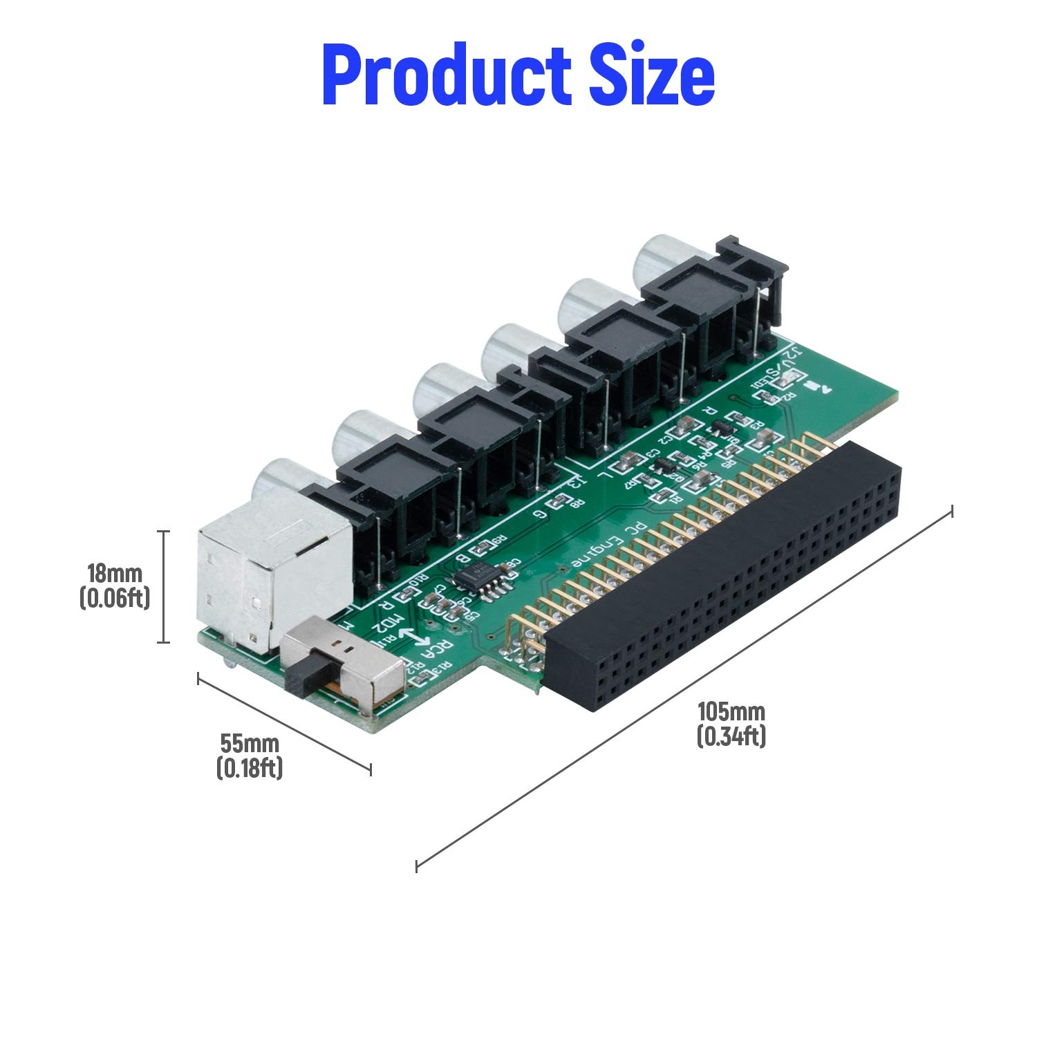 Mcbazel RGBS Video Booster Audio Converter Signal Output PCB Board for NEC PCE PC Engine Grafx