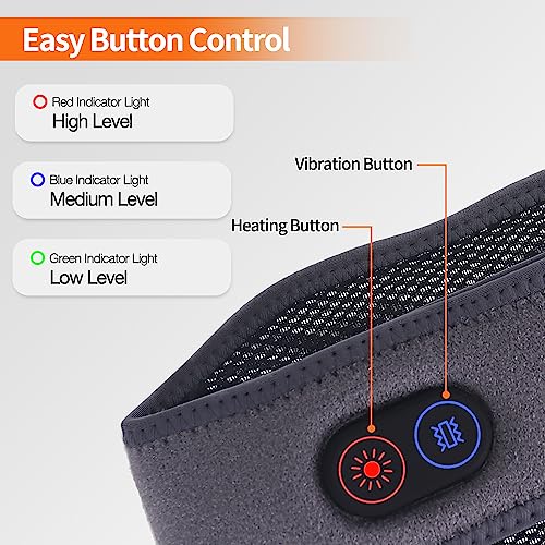 Comfheat USB Neck Heating Pad with Vibration Heated Neck Wrap for Pain Relief, Neck Massage Heat Pad Thermal Wram Therapy for Soreness Stiffness, 3 Heat Levels Auto Shut Off (Non-Rechargeable)