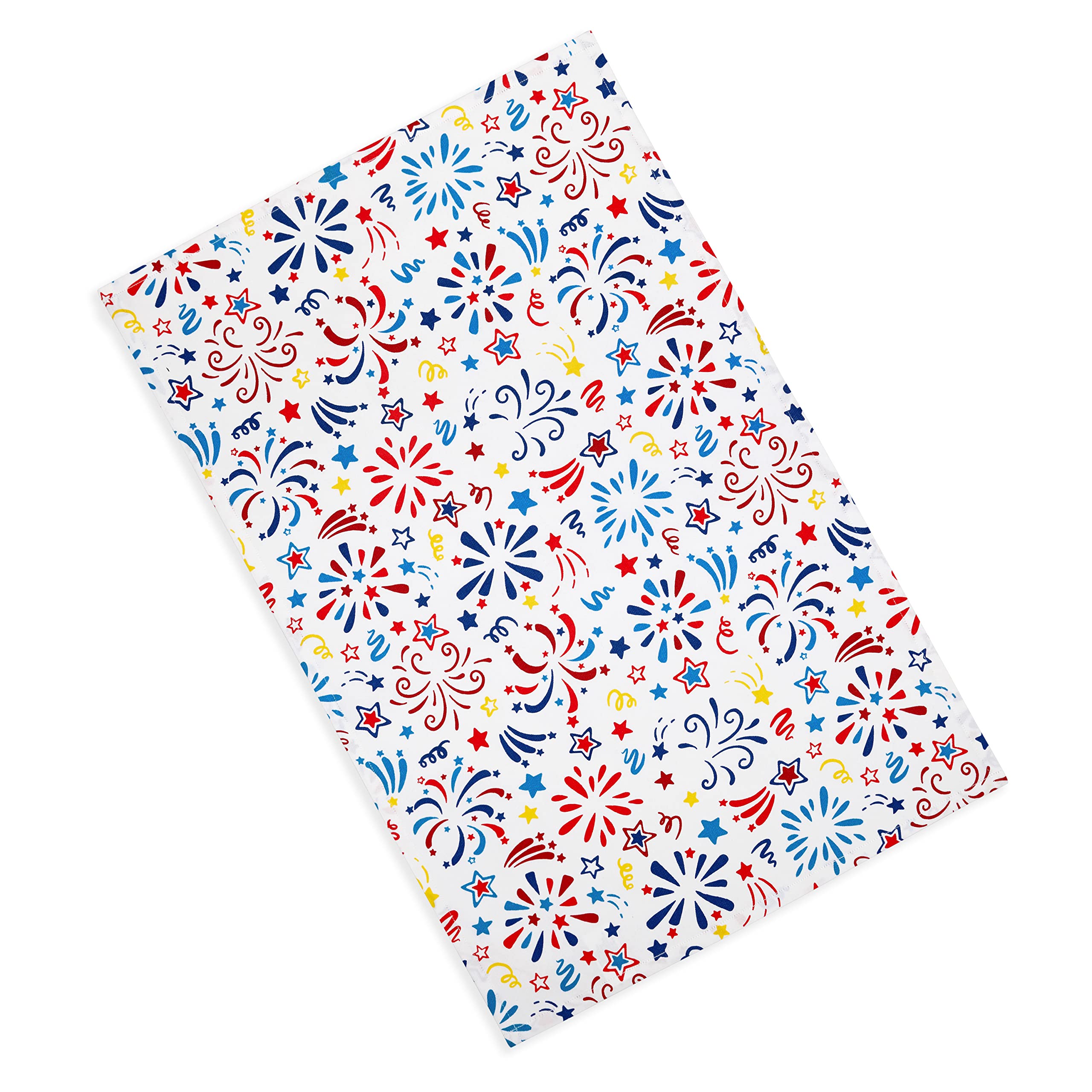 Cackleberry Home Patriotic Americana Kitchen Towel Set - One Each Embroidered, Woven, and Printed