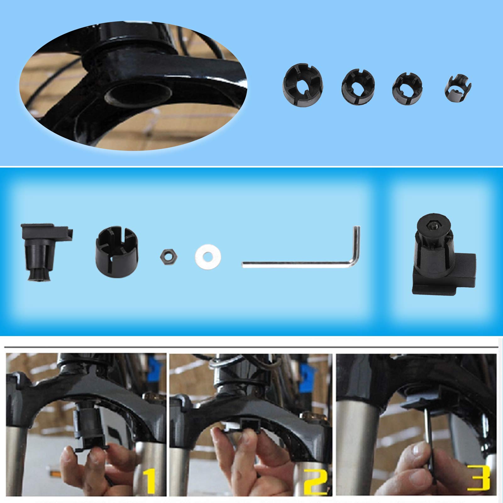 BFVV Adjustable Bike Fenders Front/Rear Bicycle Mudguard Set fits for 20-26" MTB