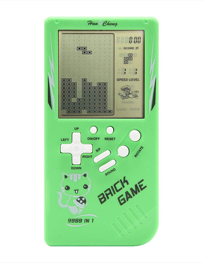 Retro Big Screen Brick Game Console 9999 in 1 Tank/Racing/Shooting Casual Puzzle Game Adjustable Difficulty and Speed Small and Easy to Carry Best Gifts