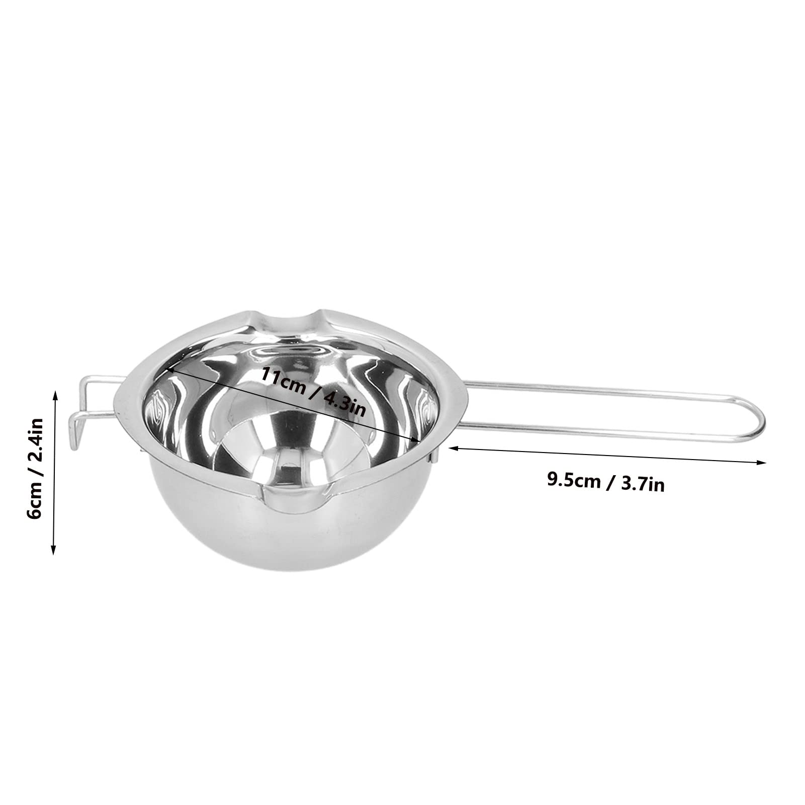 Chocolate Melting Pot, 400ml Stainless Steel Double Boiler Pot Universal Melting Pot for Melting Chocolate, Candy, Soap and Candle Making