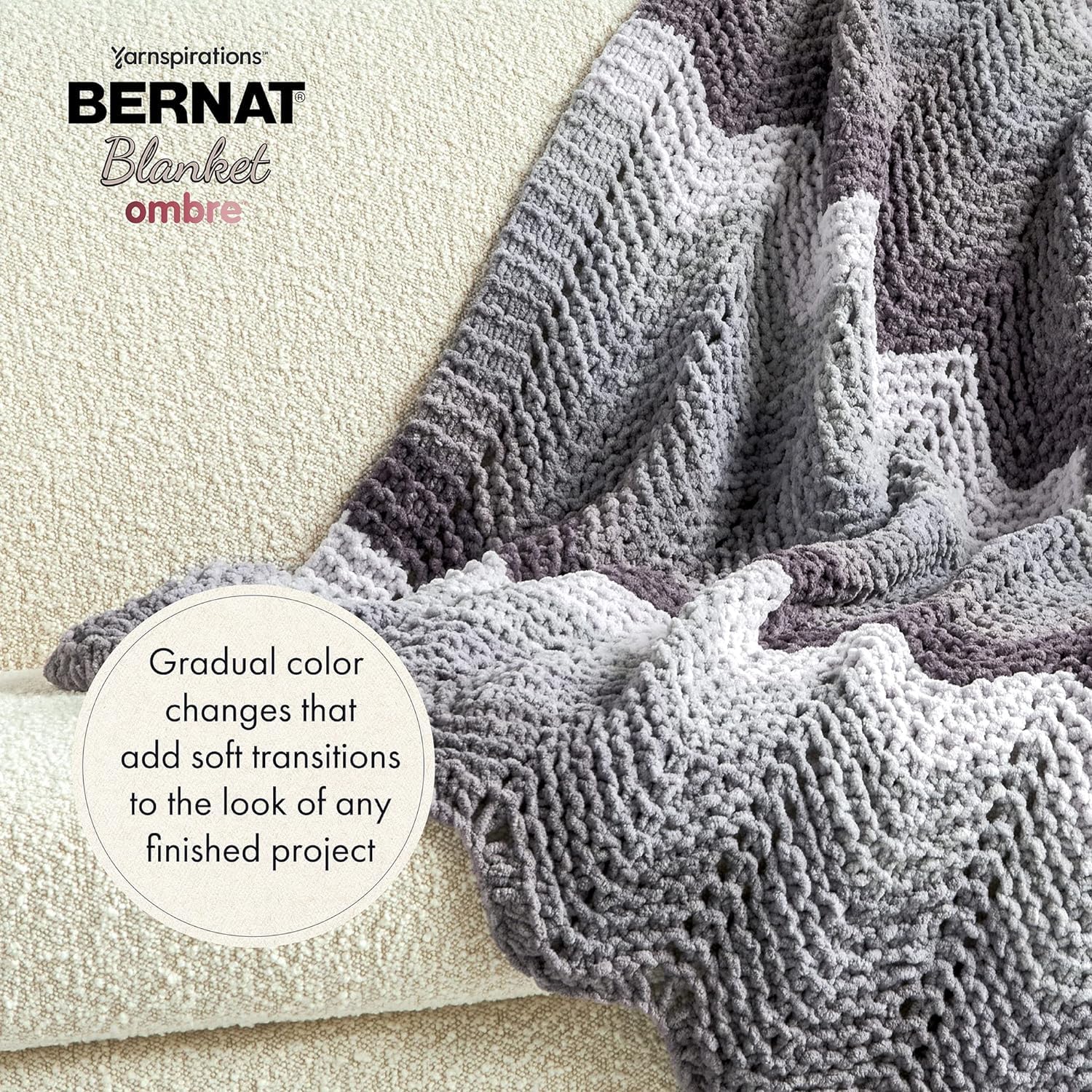 Bernat Blanket Yarn, Navy Ombre
