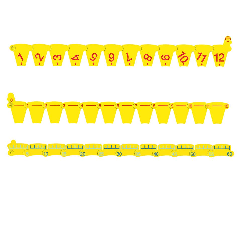 Learning Resources 92905 hand2mind 24 Hour Number Line Clock Classroom Set