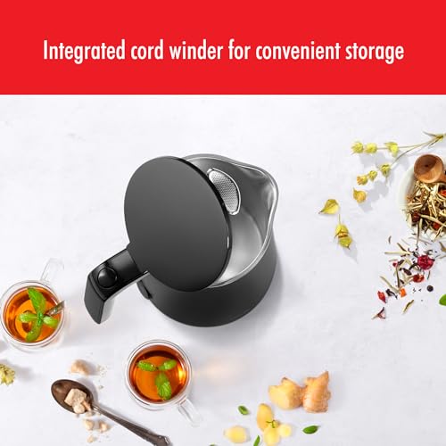 ZWILLING Enfinigy Cool Touch 1-Liter Electric Kettle, Cordless Tea Kettle & Hot Water - Black