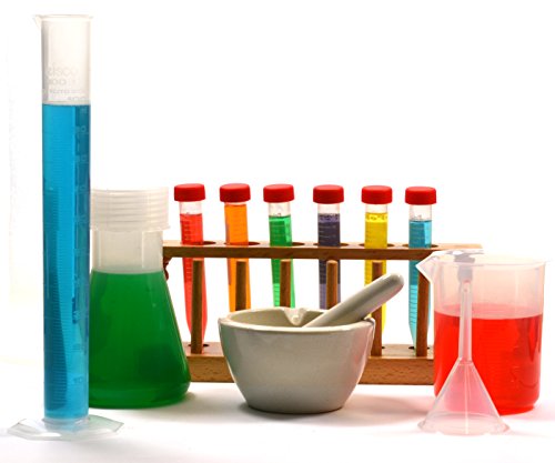 EISCO The Wizard's Potion Set - Plastic Edition - Labware Set for Home Experiments and Potion Making - Premium Polypropylene Flask, Beaker, Cylinder, Test Tubes