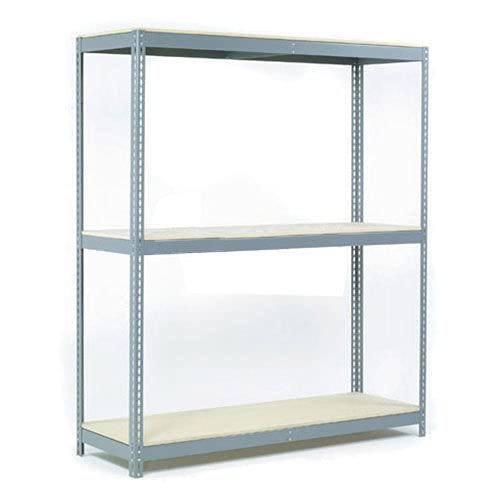Global Industrial Wide Span Rack with 3 Shelves Wood Deck, 900 Lb Capacity Per Level, 72" W x 36" D x 84" H
