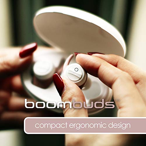 BoomPods Boombuds True Wireless Earbuds - Best Sports Headphones, Bluetooth, Magnetic Charging Case, Water/Sweat Resistant IPX 4, Instant Connect TWS.