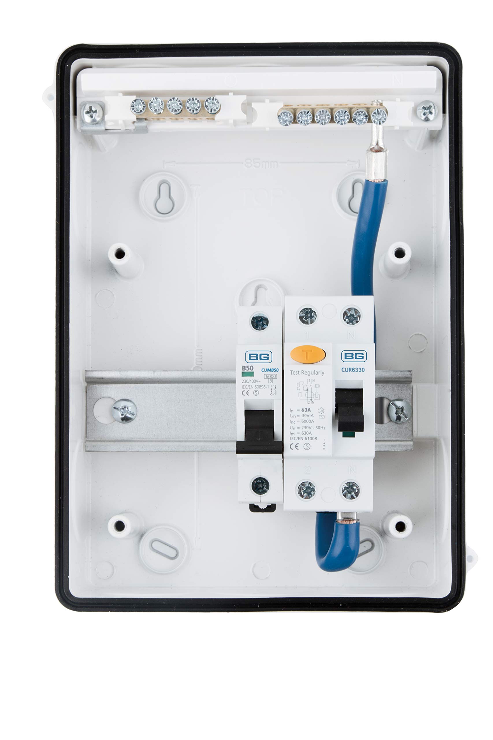 BG Electrical CFSHOW1-01 Shower KIT - 5 MOD IP65, 63A RCD, 50A MCB