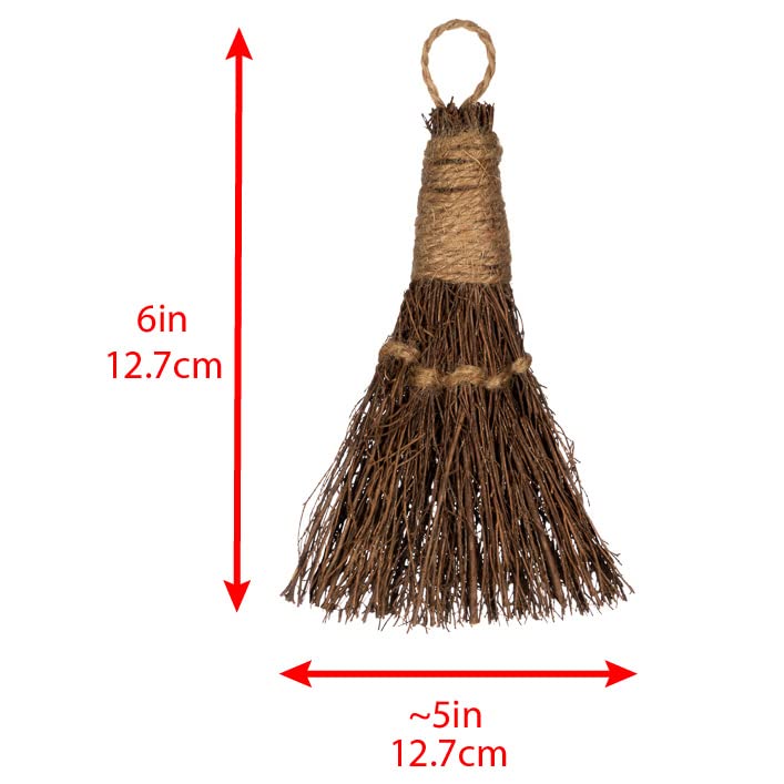 Cinnamon Broom 6" - Cinnamon Broomstick Scented 3 Pack -Mini Broom - Witches Broom Decor for Halloween - Cinnamon Broomstick - Mini Broomstick