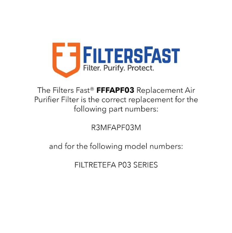 Filters Fast Compatible Replacement for 3M Filtrete FAPF03 Air Purifier Filter, FAP03 Air Cleaning Filter