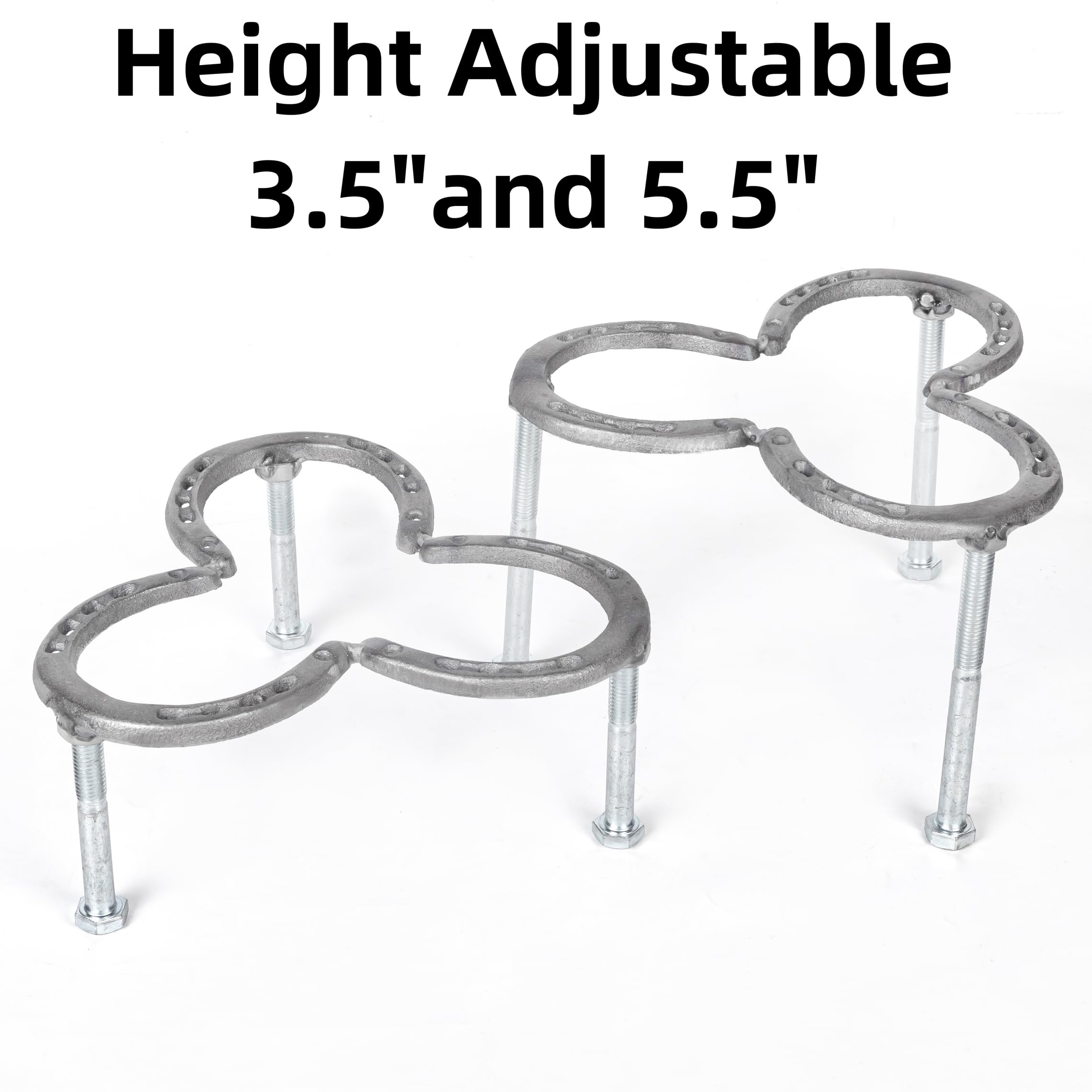 Desyeryamimi Camping Tripod,Campfire Tripod,Dutch Oven Tripod,Dutch Oven Table For Cooking-Steel Horseshoes,with Adjustable Height Legs- Ideal for Campfire Cooking and Cast Iron Dutch Oven(10"X 10")