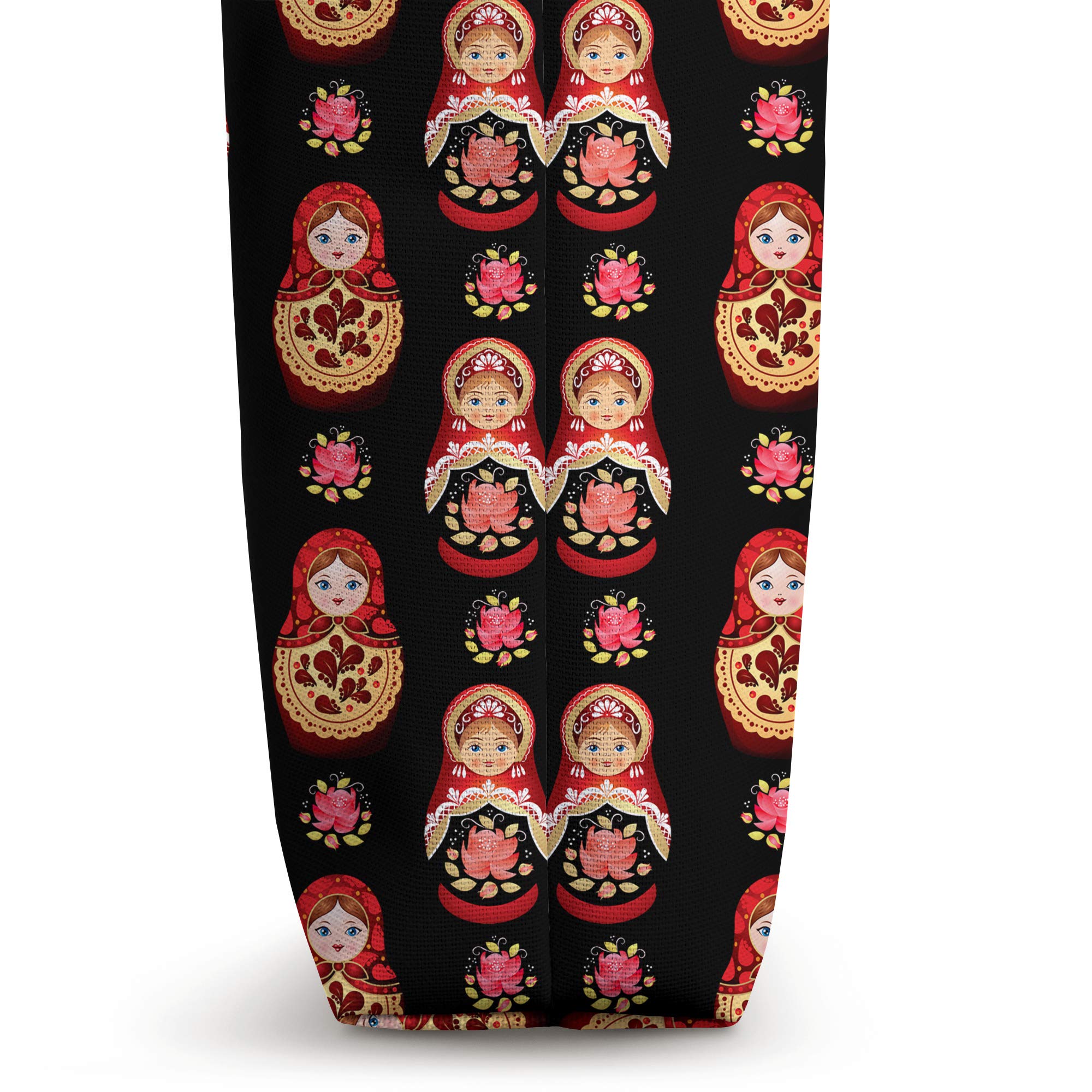 Matryoshka Russian Doll Nesting Doll Toy Black Background Tote Bag