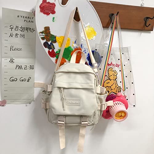 Backpack with Pins Accessories Pendant for Women(White-65, One Size)