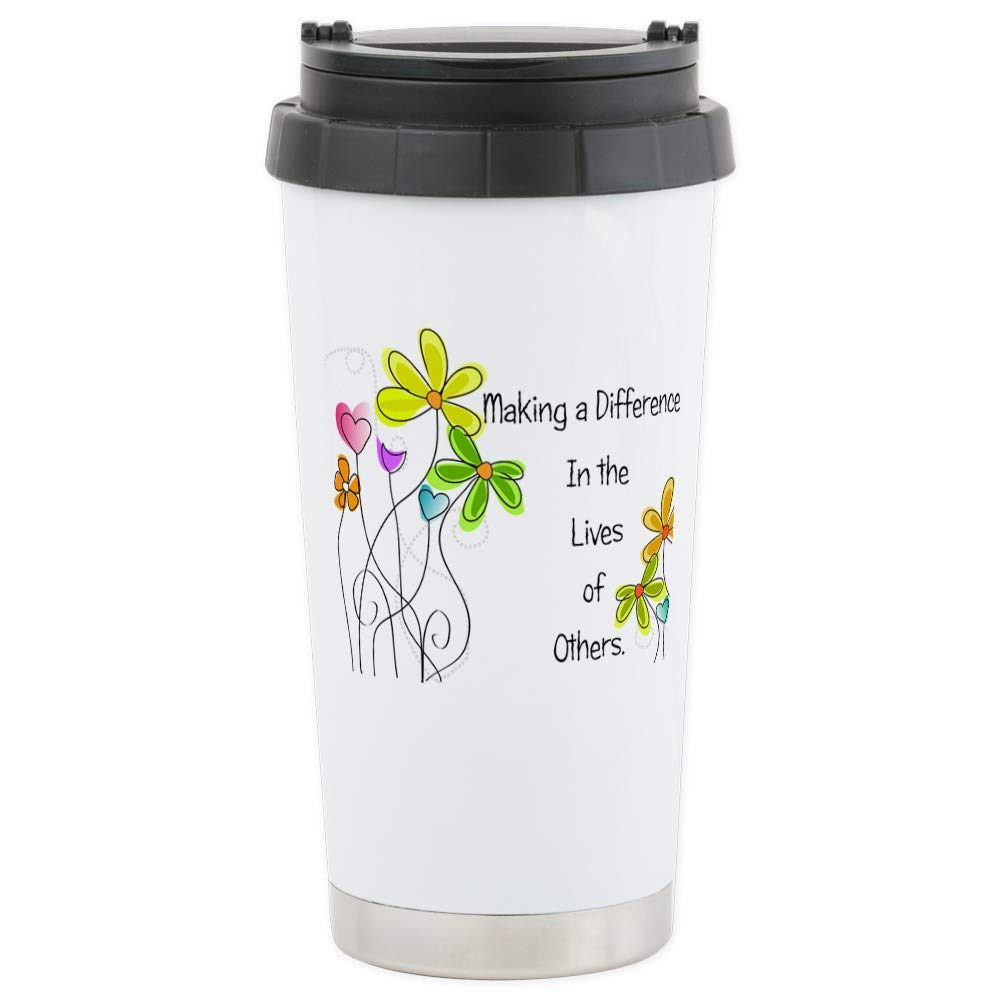 CafePress Caregiver Quote Travel Mug Stainless Steel Travel Mug, Insulated 20 oz. Coffee Tumbler