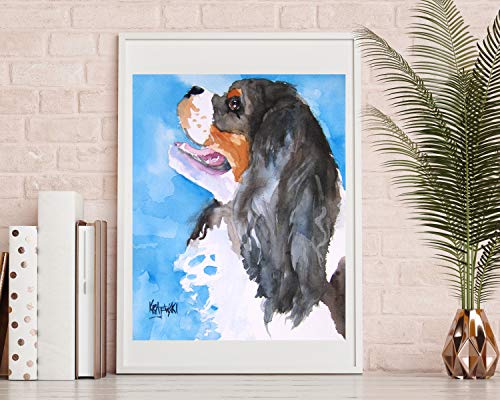 Cavalier King Charles Spaniel Art Print | Cav KC Gifts | From Original Painting by Ron Krajewski | Hand Signed Artwork in 8x10β and 11x14β Sizes