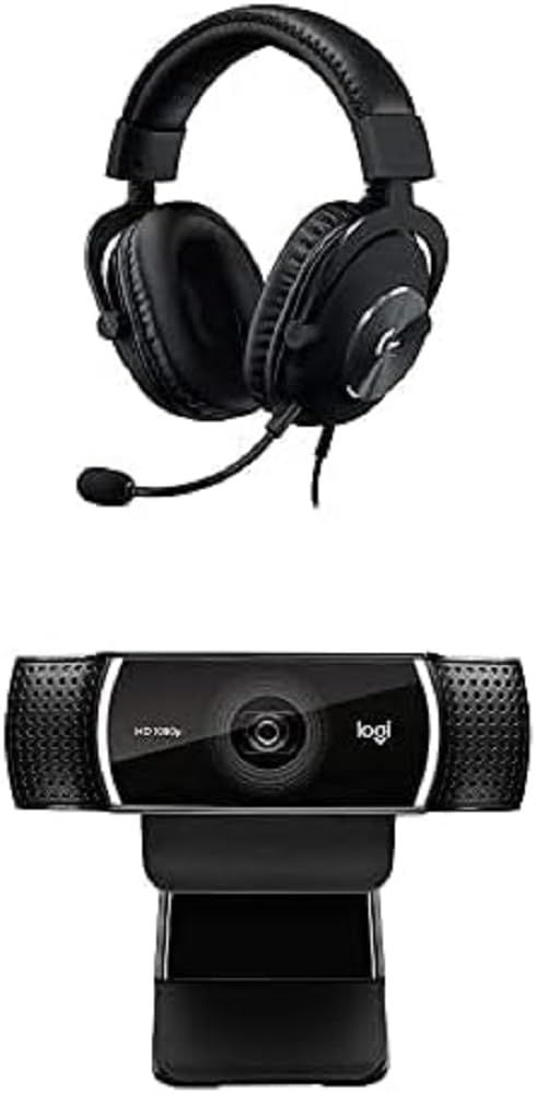 Logitech G PRO X Gaming Headset (2nd Generation) with Blue Voice and Logitech C922x Pro Stream Webcam