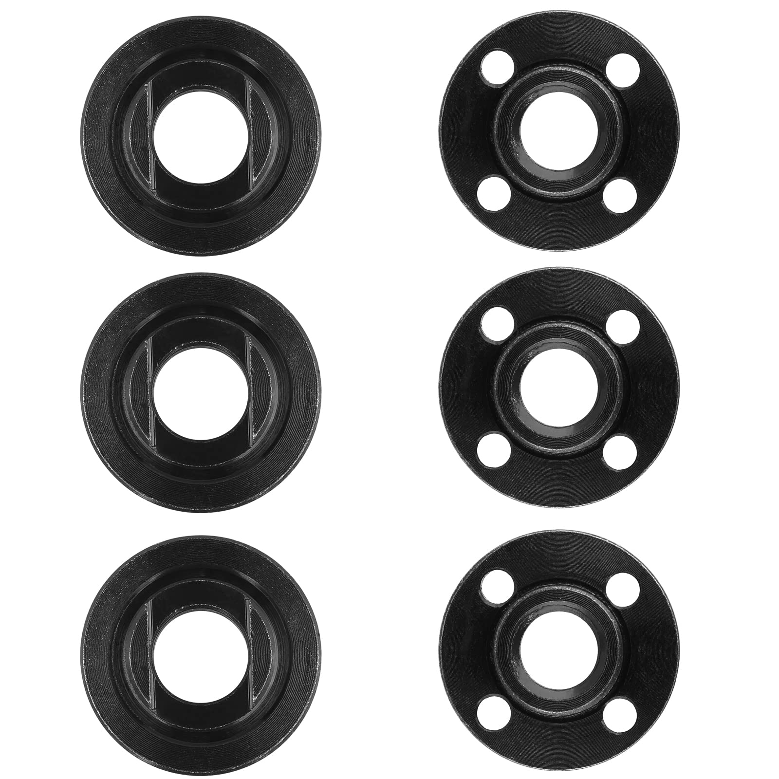 Bokwin 3 Set Angle Grinder Flange Nut 5/8 Inch Inner Outer Flange Lock Nut Compatible with Black & Decker Dewalt Ryobi Milwaukee Makita 224399-1 193465-4 224568-4 Parts