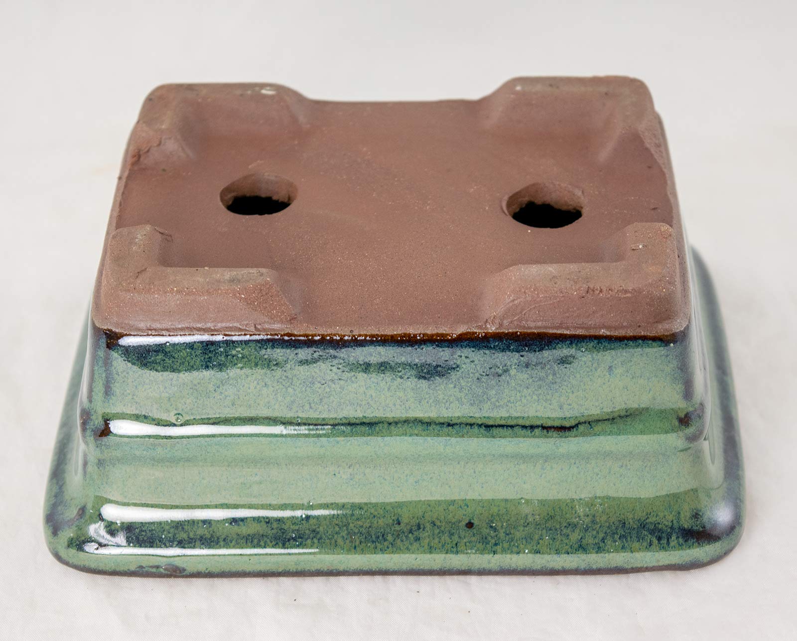 Calibonsai 6inch Rectangular Green Bonsai Succulent Pot Soil Tray Rock Mesh Kit