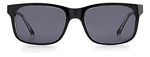 Fossil Men's Male Sunglass Style FOS 3119/G/S Rectangular, Black/Gray, 55mm, 18mm