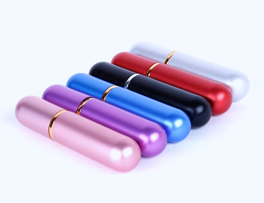 Bekith Set of 8 Colors Empty Essential Oil Personal Inhaler Refillable Aluminum and Glass - Nasal Inhalers Set with 20 Cotton Wicks and 4 Opening Tool