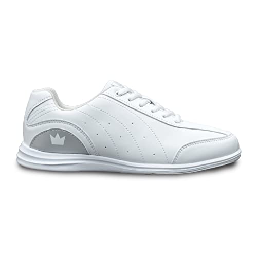 Brunswick Womens Bowling Shoes, White/Silver, 7.5 US