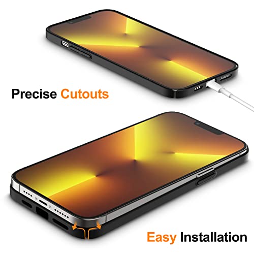 JETech Upgraded Slim (0.85 mm Thin) Case for iPhone 13 Pro Max 6.7-Inch, Camera Lens Cover Full Protection, Ultra Thin Lightweight Matte Hard PC, Support Wireless Charging (Black)