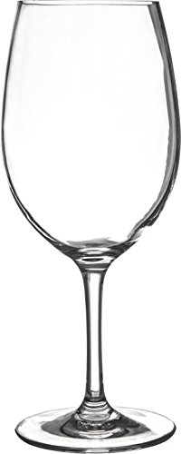 Carlisle FoodService Products Alibi Wine Glass Clear Glass for Restaurants, Catering, Kitchens, Plastic, 20 Ounces, Clear