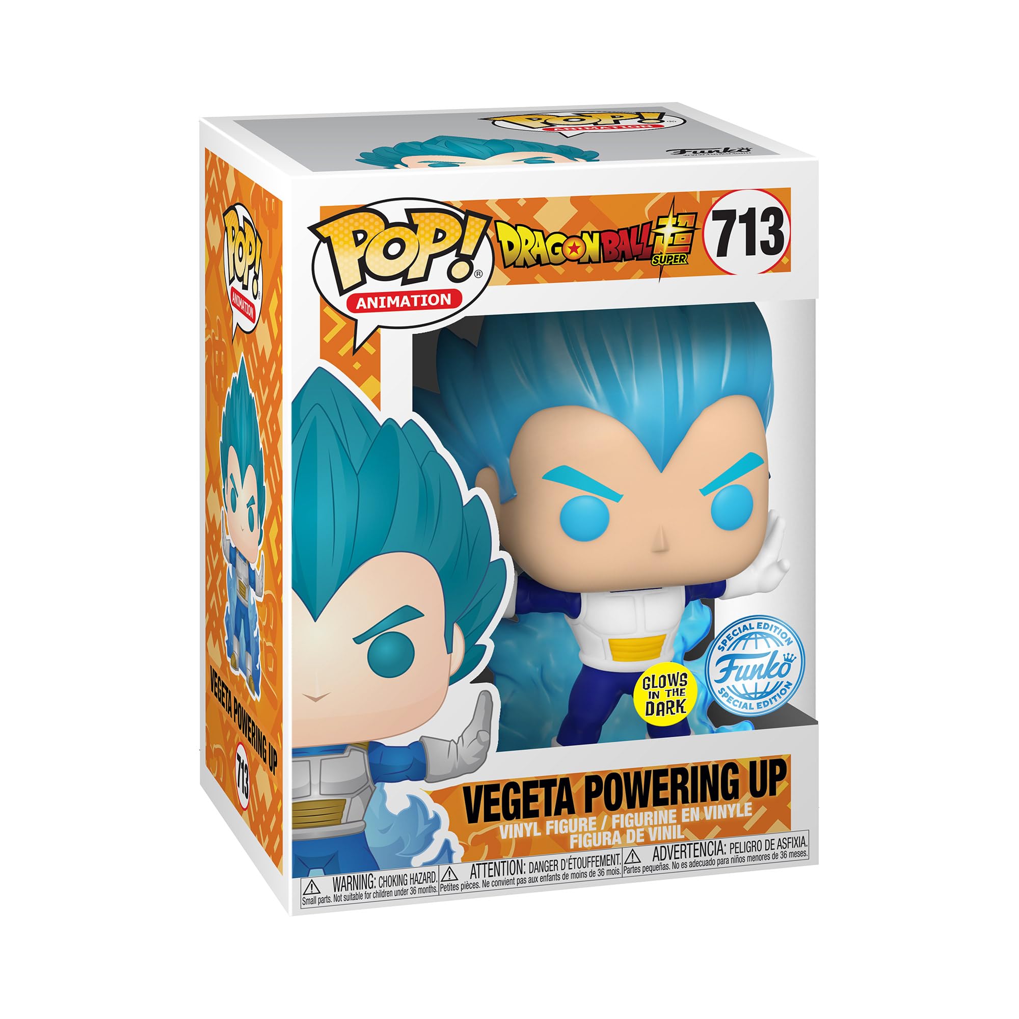 Funko Pop! Animation Dragonball Vegeta Powering Up Glow in Dark Exclusive #713
