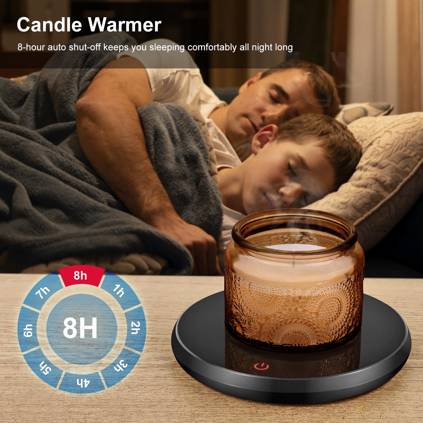 Mug Warmer for Desk,Coffee Warmer for Auto Shut Off & Smart Temperature Settings,Mug Warmer for Office Desk Use,Candle Wax Heating Plate,Cup Warmer for Tea Milk(No Cup)