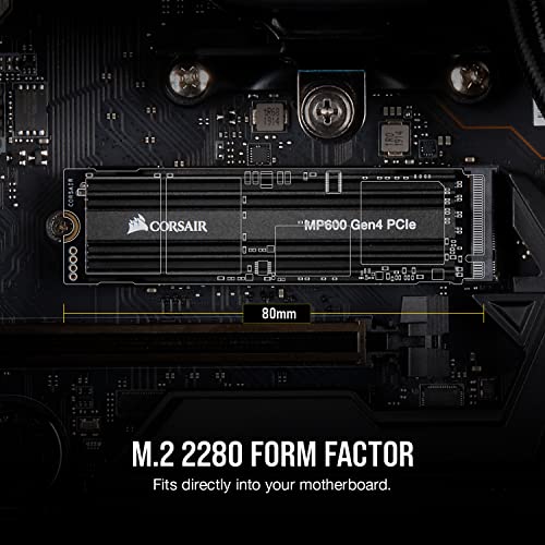 Corsair Force Series MP600 500GB Gen4 PCIe x4 NVMe M.2 SSD (Up to 4,950MB/s Sequential Read and 2,500MB/s Sequential Write Speeds, High-Density 3D TLC NAND, M.2 2280 Form Factor) Black