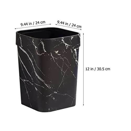 CCBUY Uncovered Trash Can Creative Marble Garbage Can Paper Waste Basket Dustbin Pen Pencil Desktop Storage Organizer for Home Kitchen Bathroom Office