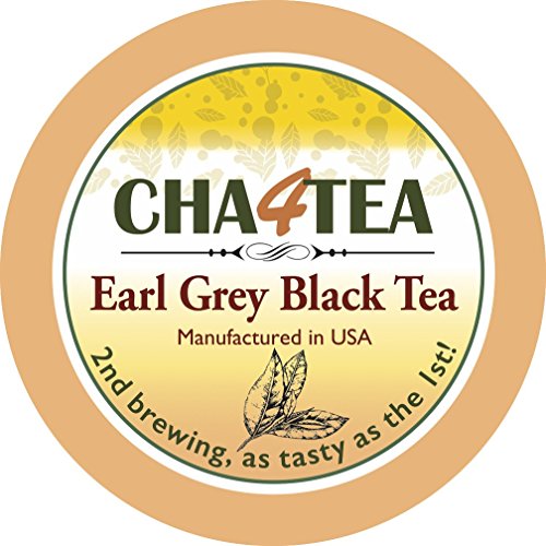 Cha4TEA 36-Count Earl Grey Tea Pods for Keurig K-Cup Brewers