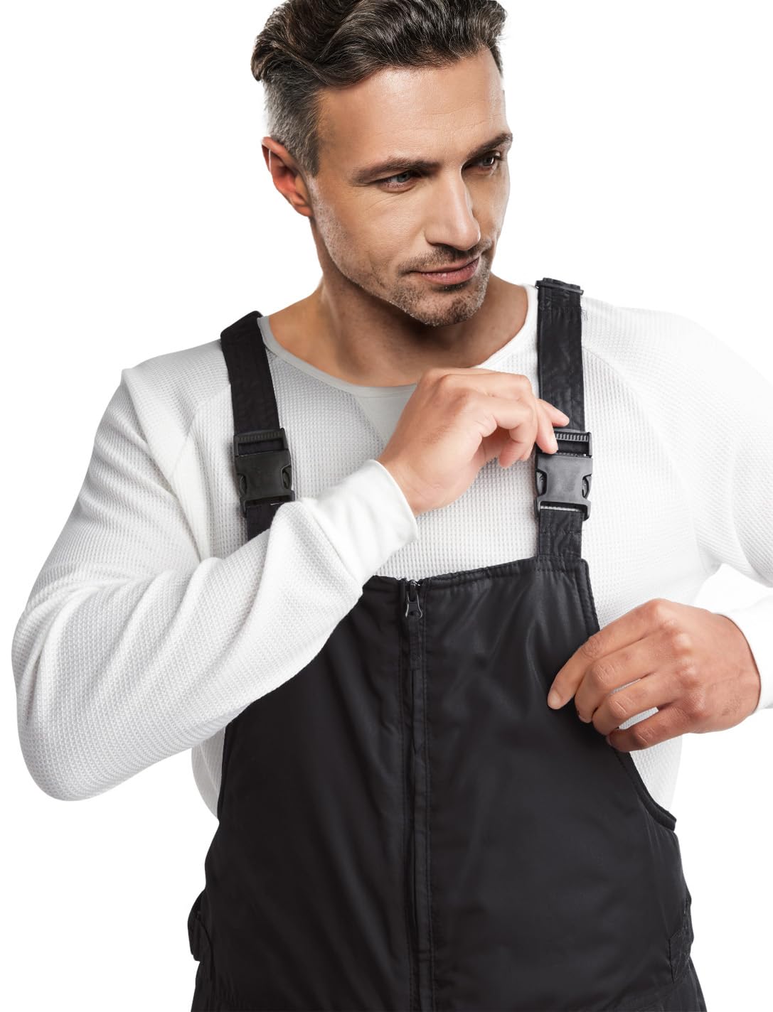 Arctic Hero Men’s Snow Bib – Insulated Waterproof Snow Pants Ski/Snowboard Overalls (S-2XL), Size Medium, Black