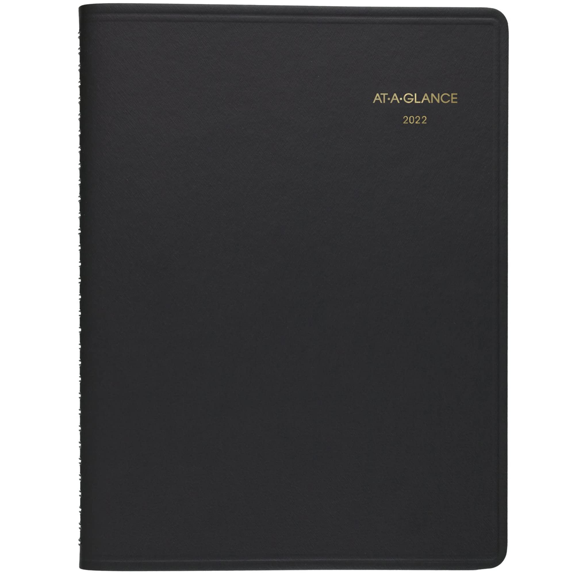 AT-A-GLANCE 2022 Two Person Daily Appointment Book & Planner by AT-A-GLANCE, 8" x 11", Large, Black (7022205)