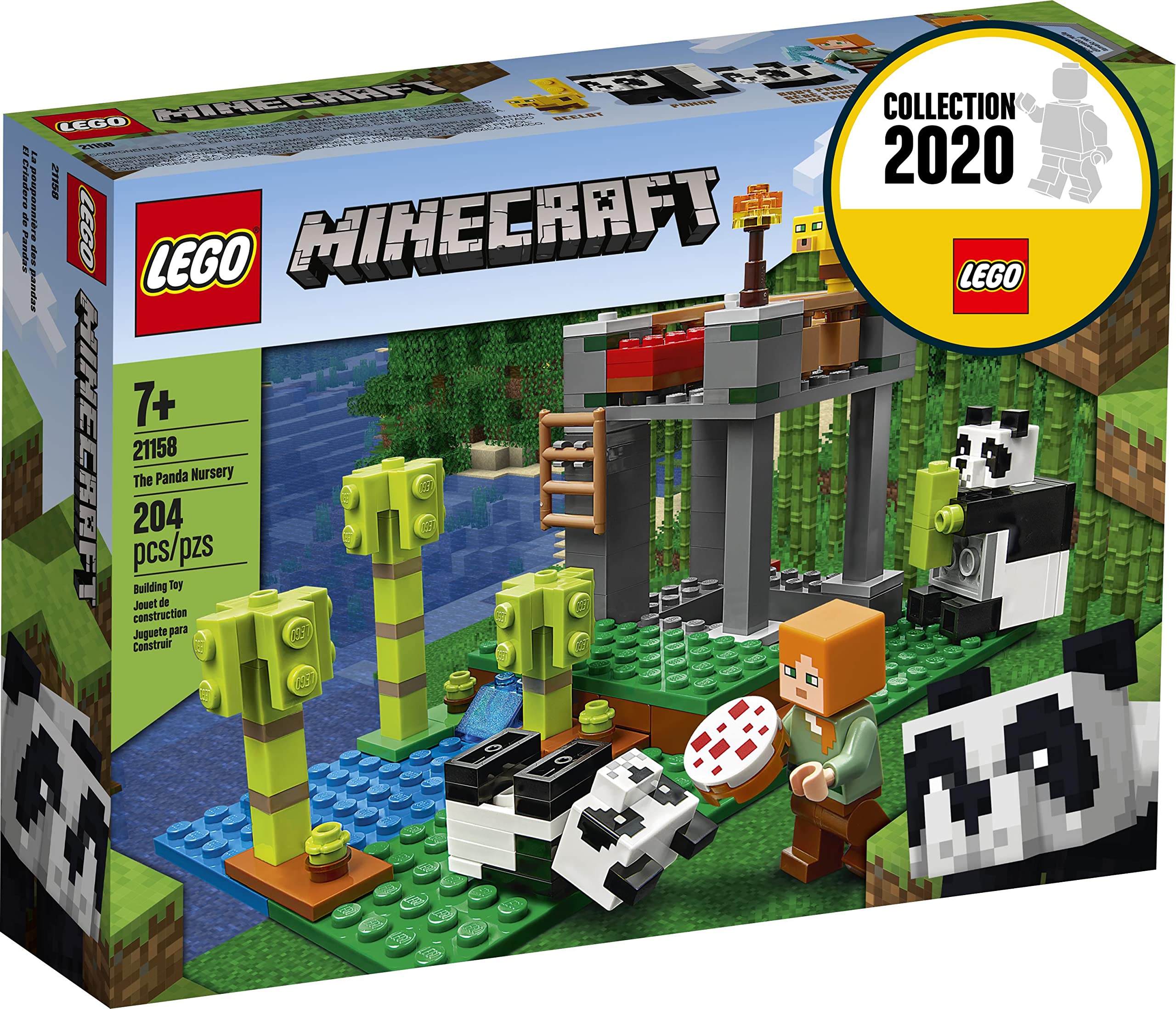 LEGO 21158 Minecraft The Panda Nursery Building Set with Alex & Animal Figures, Toys for Boys and Girls 7 Plus Years Old