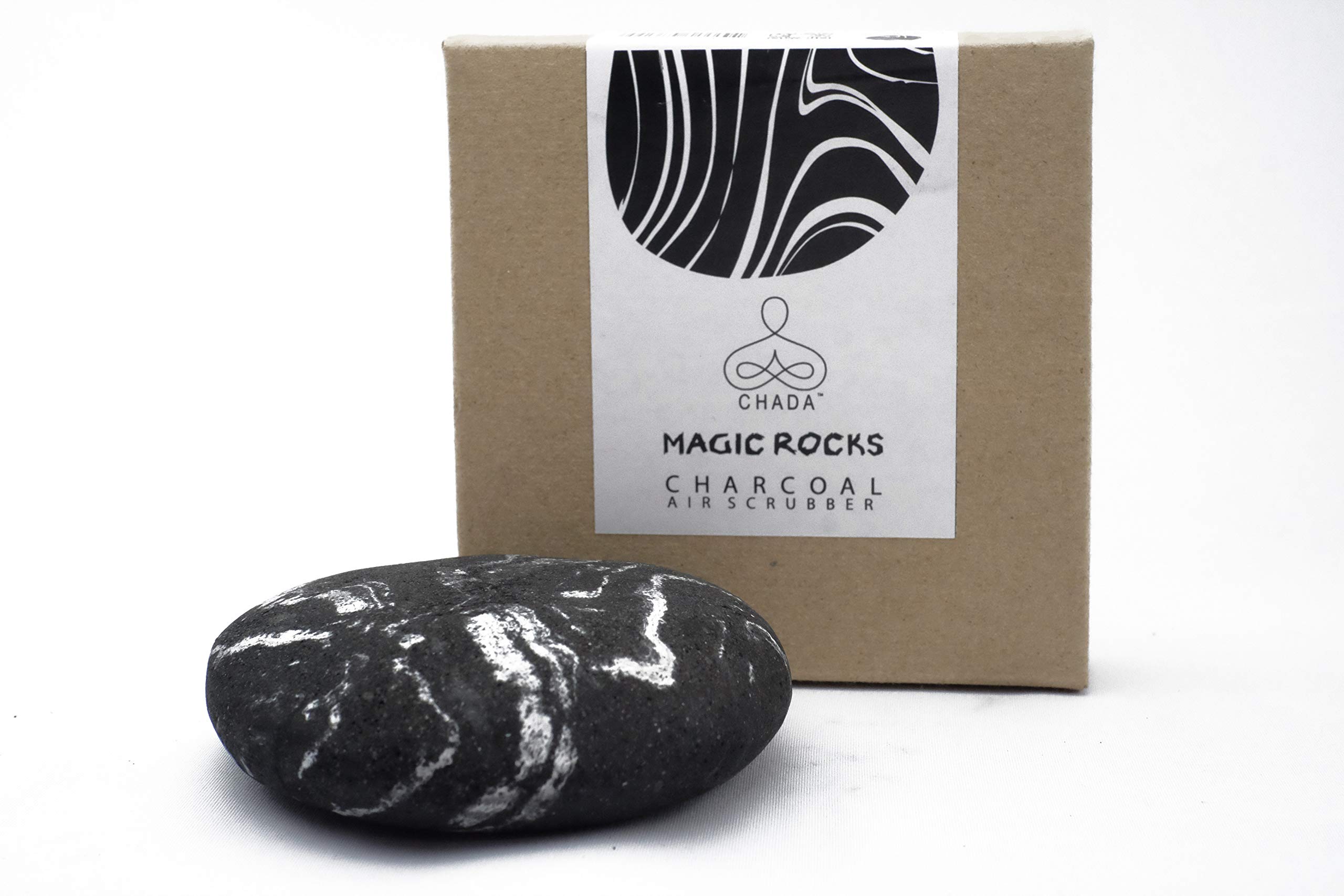 Chada Magic Rocks : Charcoal Air Freshener, No Chemicals,100% Activated Tropical Charcoal, Fragrance-Free Deodorizer, Natural Room Odor Eliminator, Air Purifier, Neutralizer,Absorb Smoke Smell,1x180g