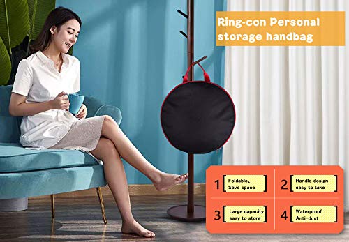Ring Con Case for Switch Game Ring Fit Adventure, Compatible with Ring Con, Leg Fixing Strap,Joy-Con Controller, Protective case, Anti-dust (Black)