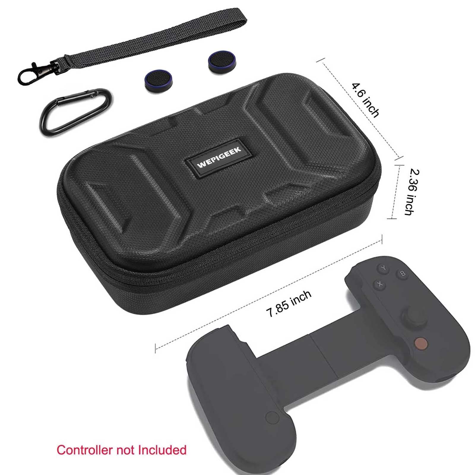 WEPIGEEK Case for Backbone One/PlayStation Edition Mobile Controller,Portable Travel All Protective,Hard Messenger Carrying Bag, Strong Strap,Soft Lining,with Pockets for Accessories Black