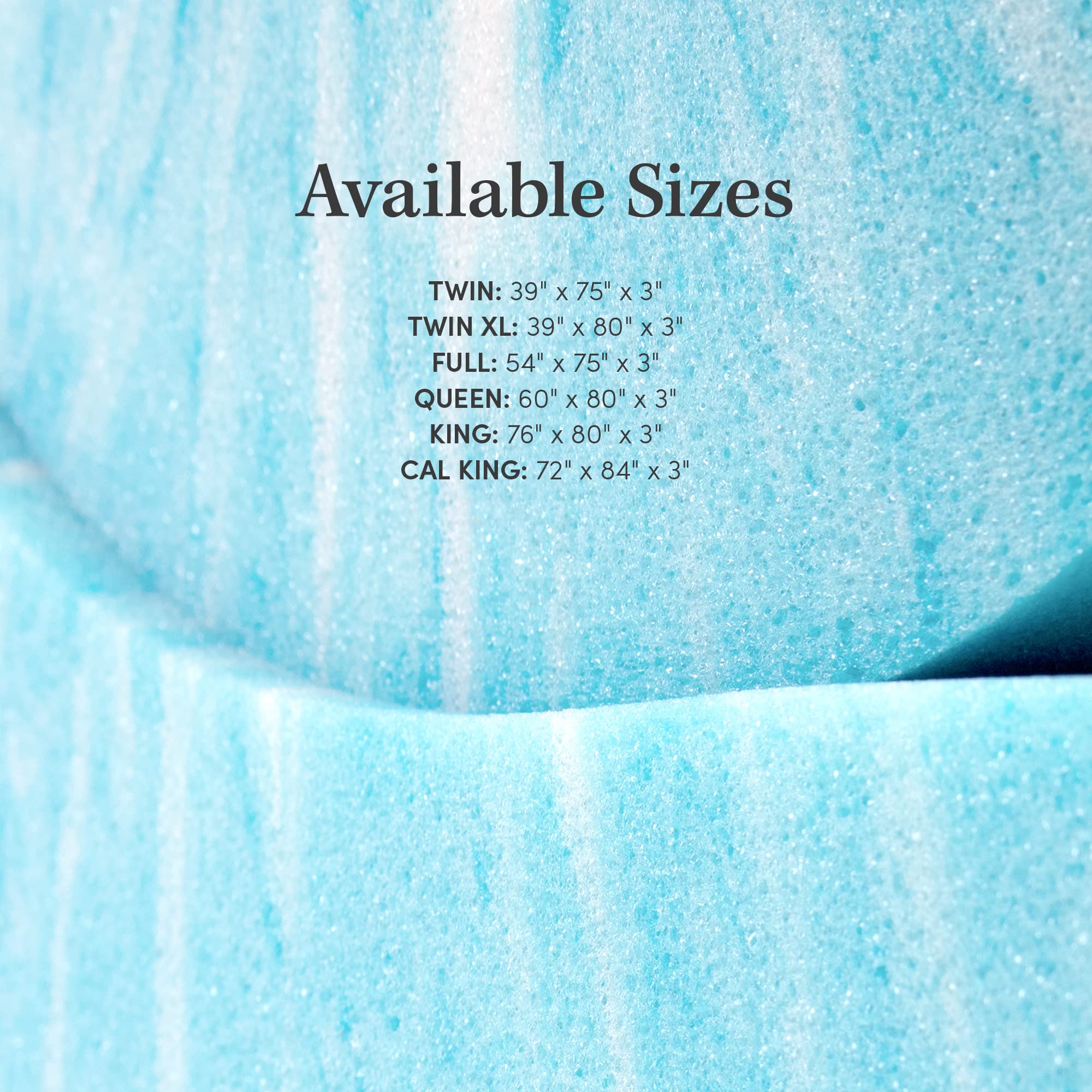 eLuxurySupply 1.5 Inch Memory Foam Mattress Topper - Temperature Regulating Mattress Pad - 2 lb Density for High Support - CertiPUR-US Certified - King Size