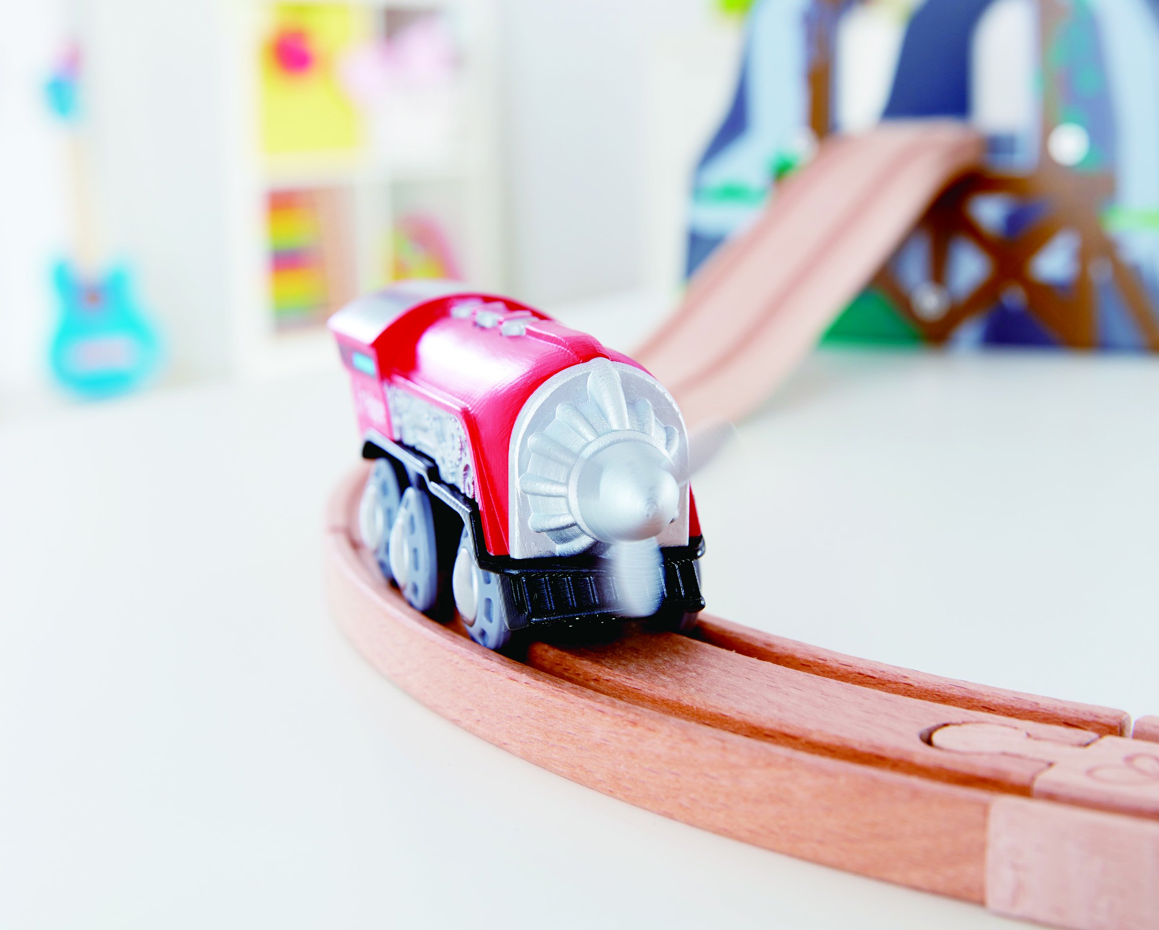 Hape Kids Wooden Railway Propeller Steam Engine