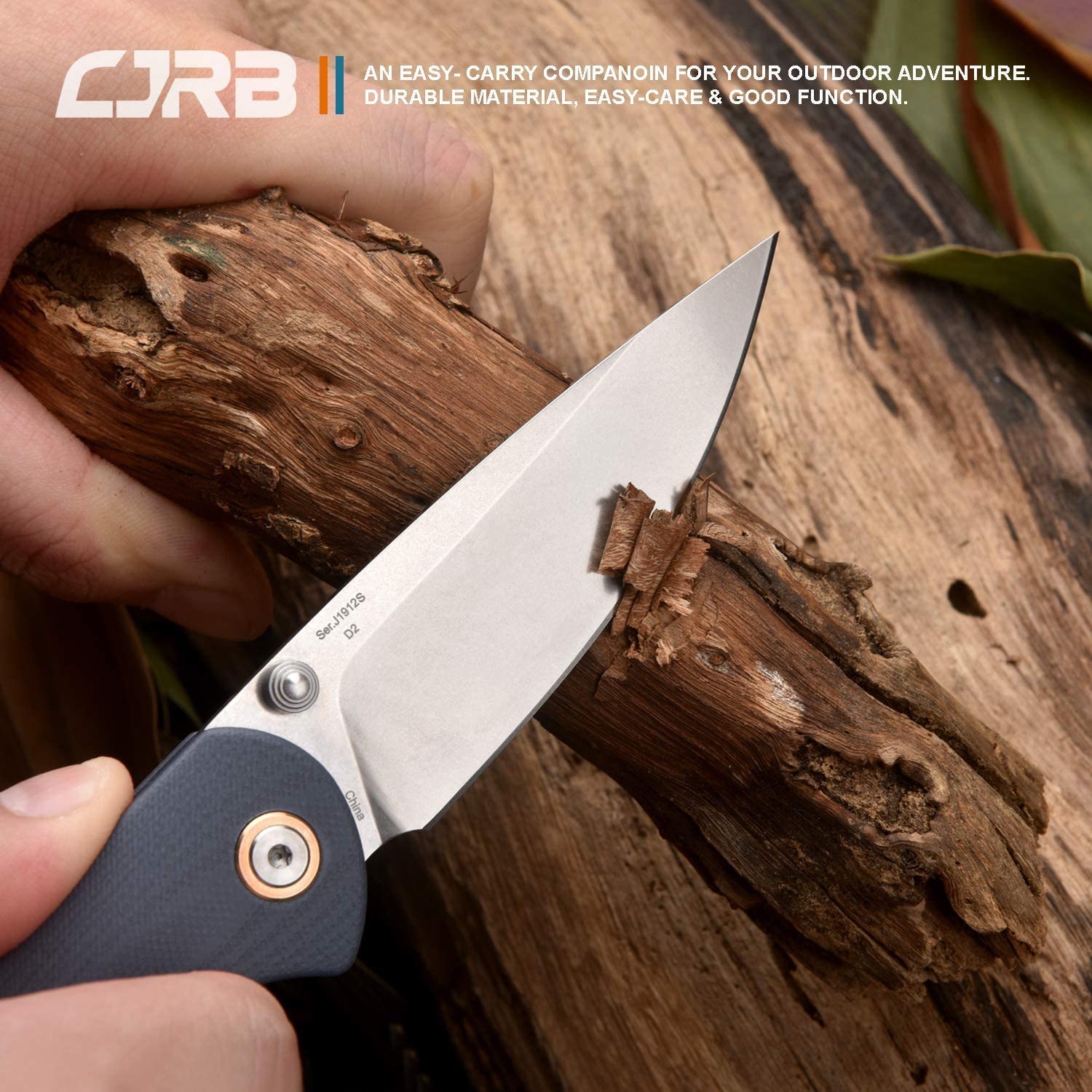 CJRB Small Feldspar Green Bundled with Blue Great EDC Knife Companion