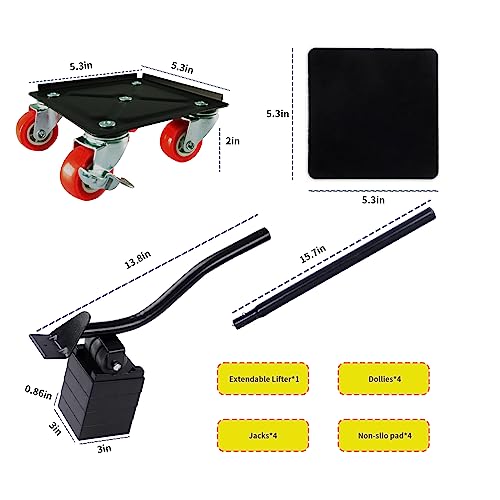 Heavy Duty Furniture Movers with Wheels,Furniture Dolly 5 Wheels,Furniture Movers Sliders 360 Ratating,1200lbs/550kg Load Capacity,Furniture Lift Mover Tool Set for Sofa,Fridge,Washing Machine SYMORIN