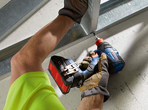BOSCH GDX18V-1800CB15 18V EC Brushless Connected-Ready 1/4 In. and 1/2 In. Two-In-One Bit/Socket Impact Driver Kit with (1) CORE18V 4.0 Ah Compact Battery