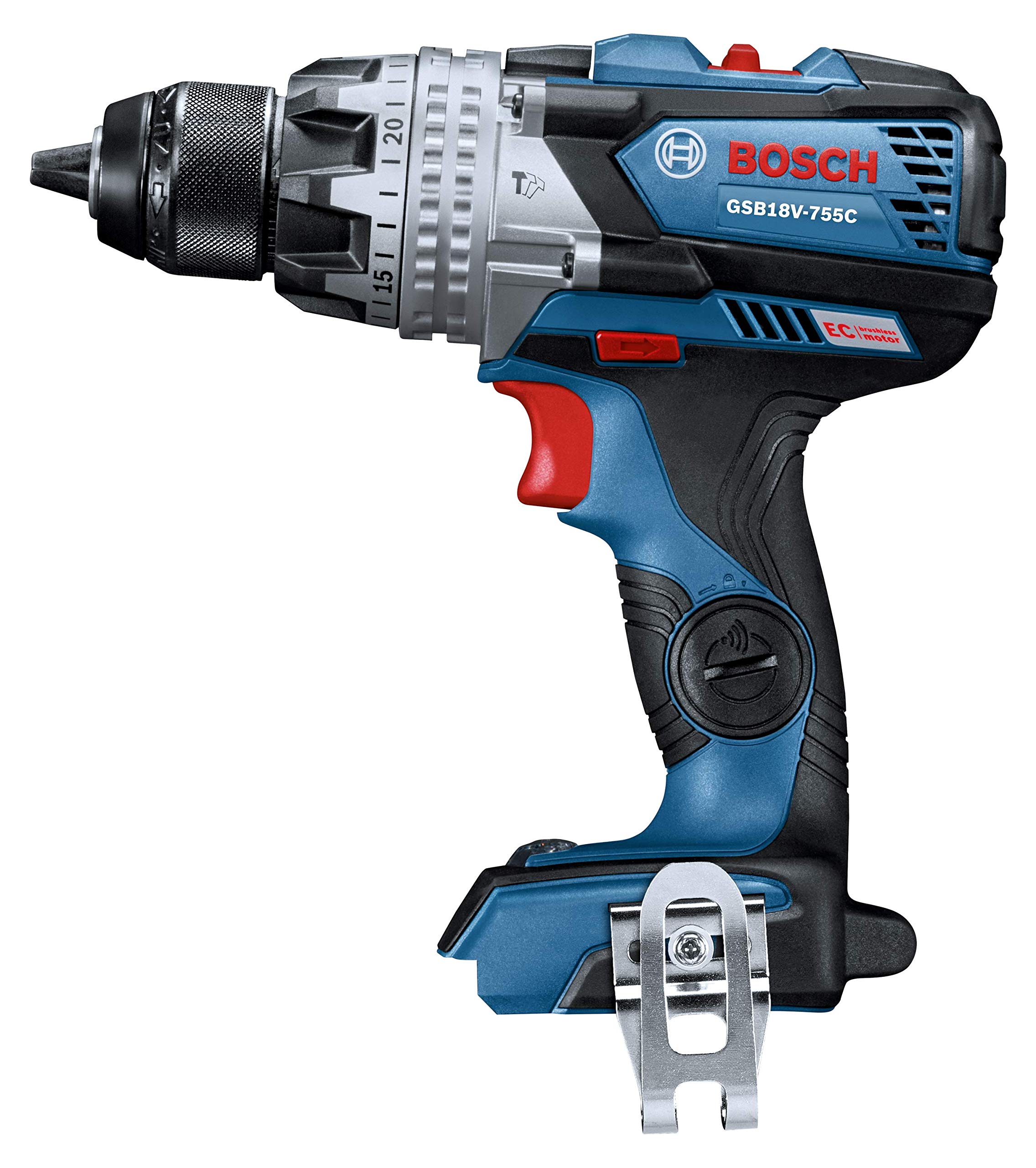 BOSCH GSB18V-755CN 18V EC Brushless Connected-Ready Brute Tough 1/2 In. Hammer Drill/Driver (Bare Tool)