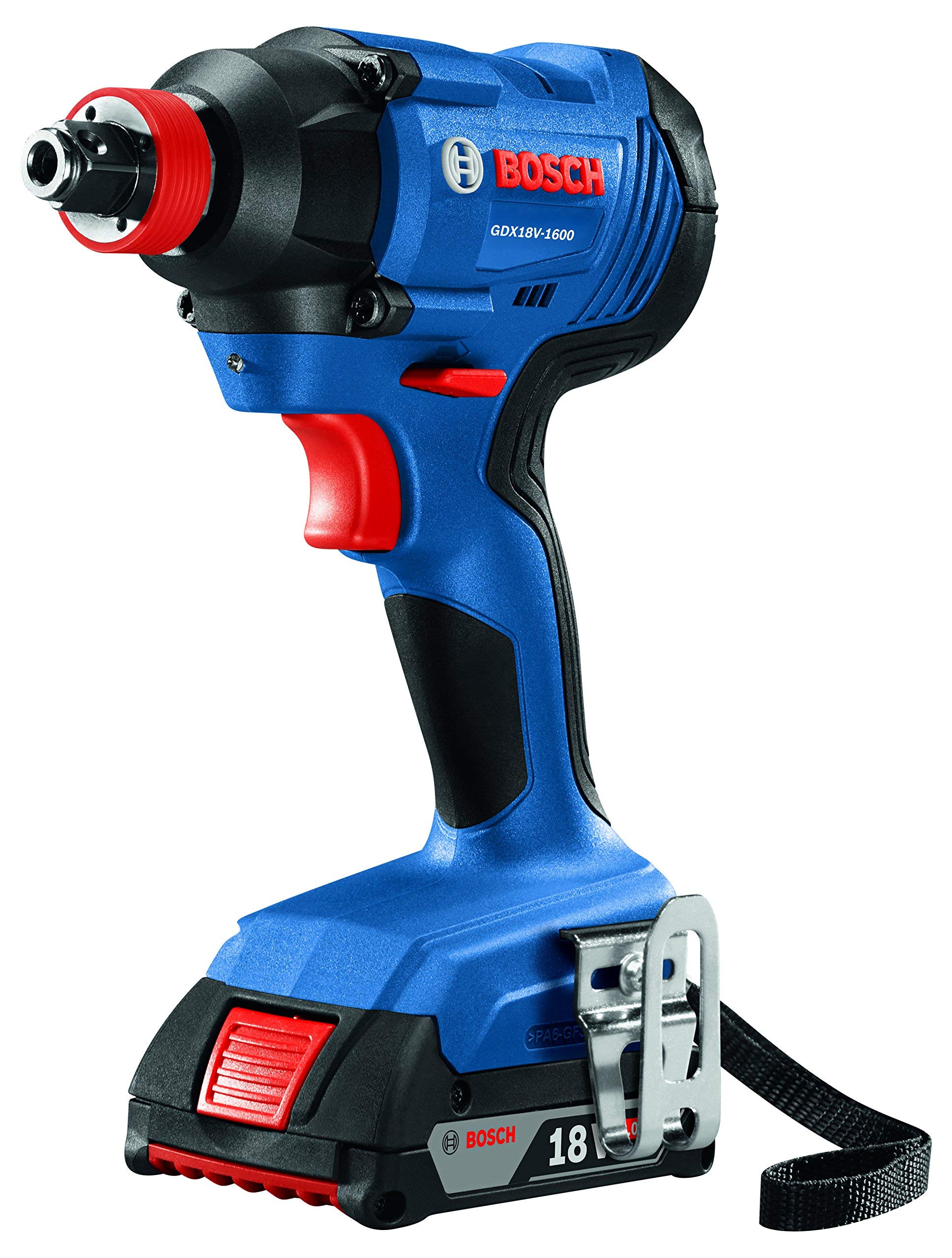 Bosch GXL18V-232B22-RT 18V Compact Tough Lithium-Ion 1/2 in. Cordless Drill Driver / 1/4 in. and 1/2 in. 2-in-1 Bit/Socket Impact Driver Combo Kit (2 Ah) (Renewed)